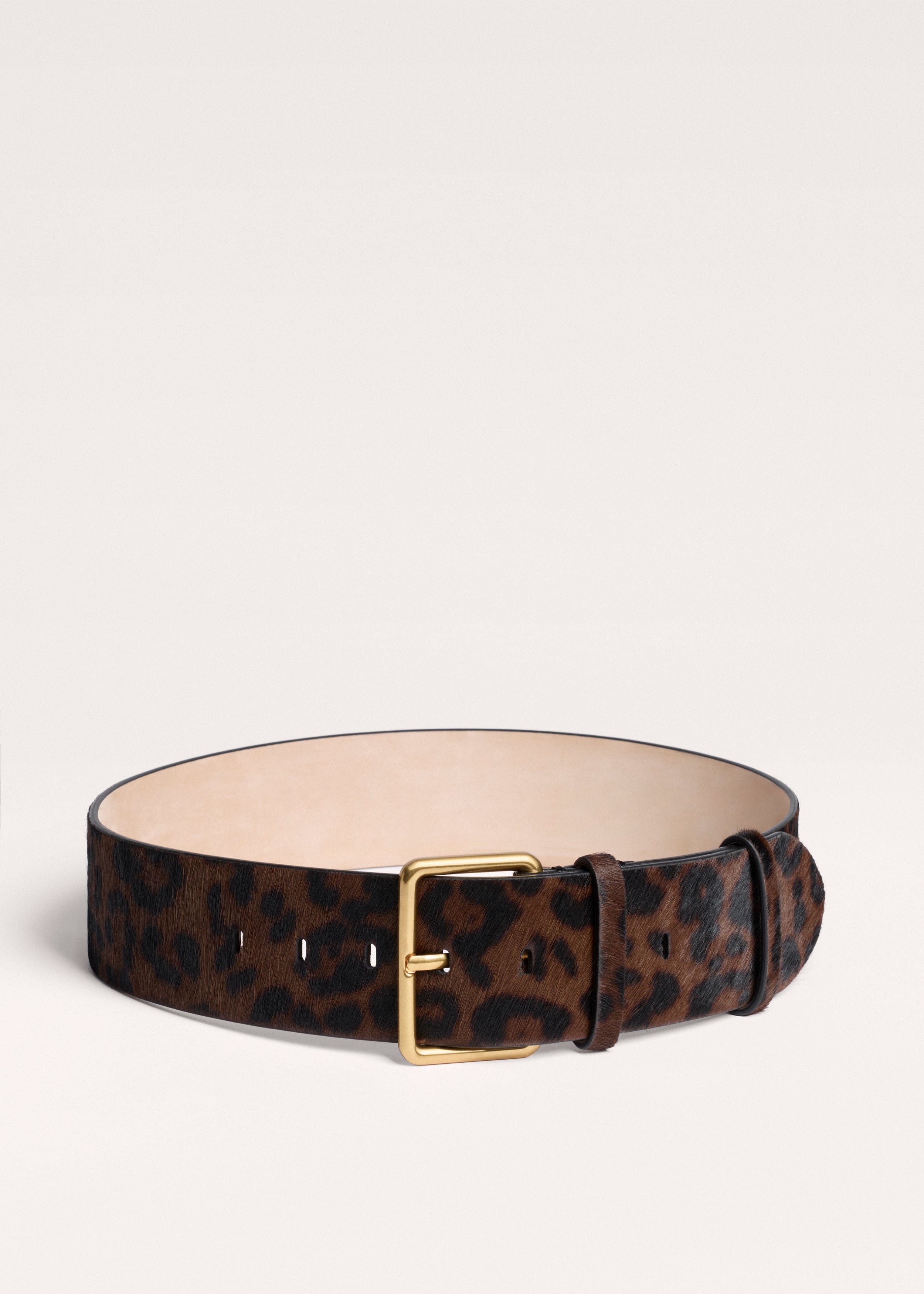 ME+EM ME+EM Dark Leopard Wide Waist Belt